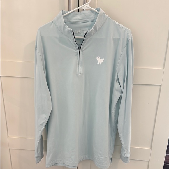 Bad Birdie | Shirts | Bad Birdie Light Blue Mens Golf Quarter Zip Shirt ...